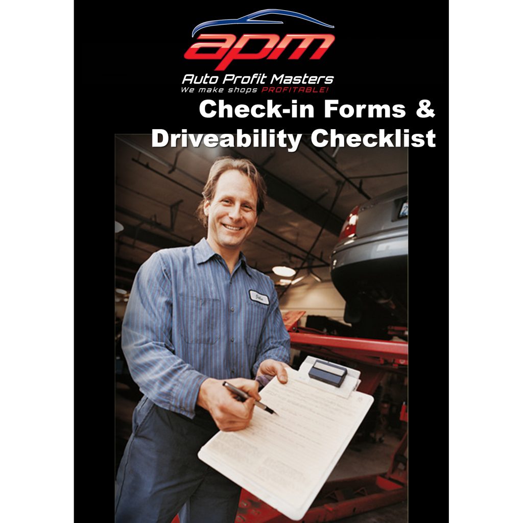 Check-in Forms and Driveability Checklist | Auto Profit Masters