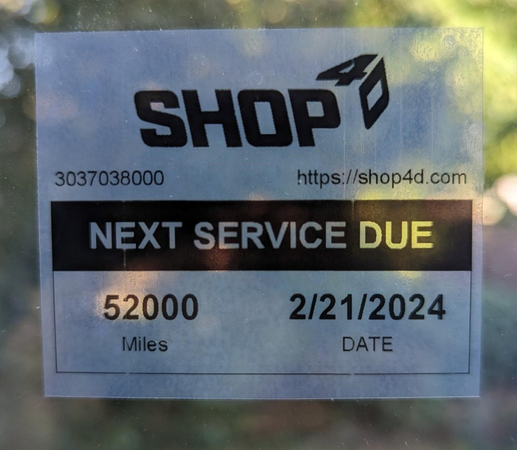 Lube Reminder Stickers for Shop4D Brother Printers - Best for Lube ...